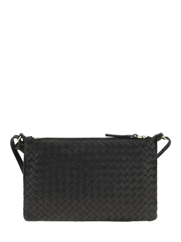 Bottega Veneta Intrecciato Shoulder Bag - Black