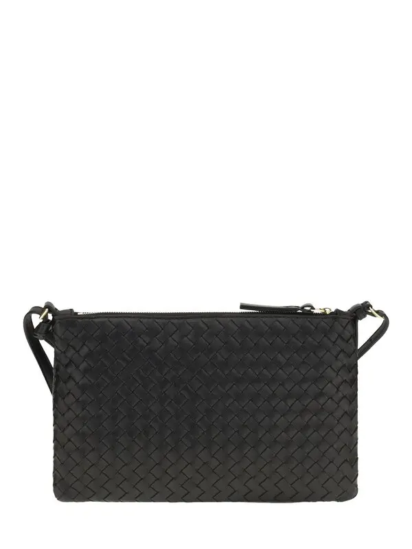 Bottega Veneta Intrecciato Shoulder Bag - Black