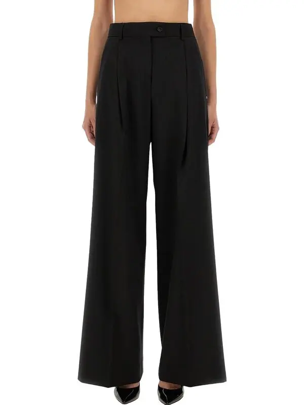 Sportmax Sail Virgin Wool Pants - Black