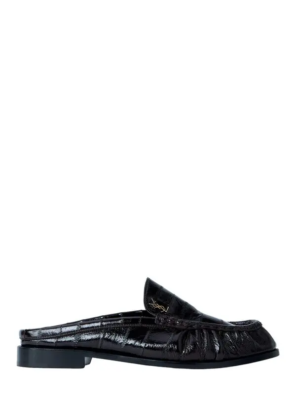 Saint Laurent Leather Loafer Mules - Multicolor