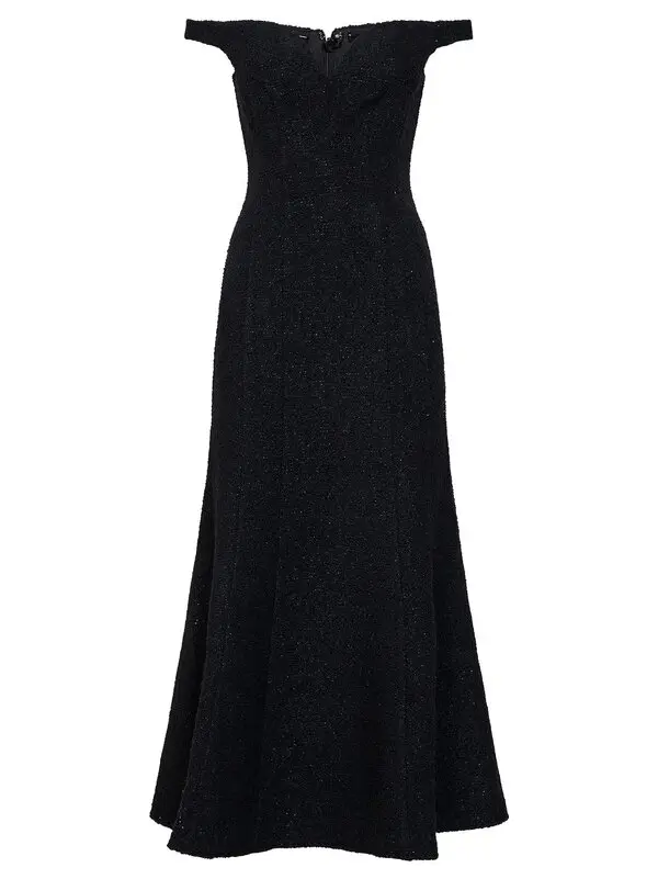 SELF-PORTRAIT Lamé Bouclé Dress - Multicolor