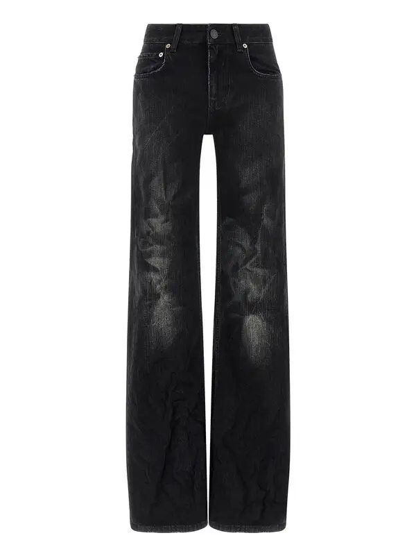 Balenciaga Wide Leg Jeans - Black