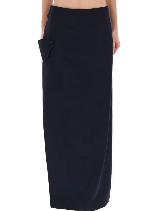 JEAN PAUL GAULTIER Wraparound Pants Skirt - Blue