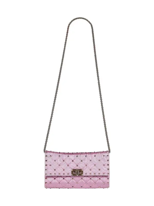 Valentino Garavani Rhododendron Pink Rockstud Spike Crossbody Bag - Multicolor
