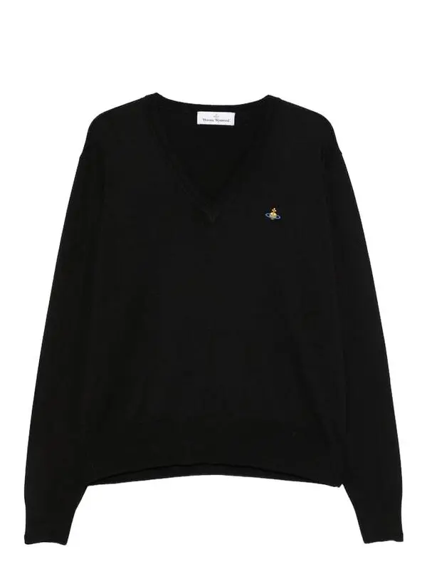 VIVIENNE WESTWOOD V-neck Pullover - Black