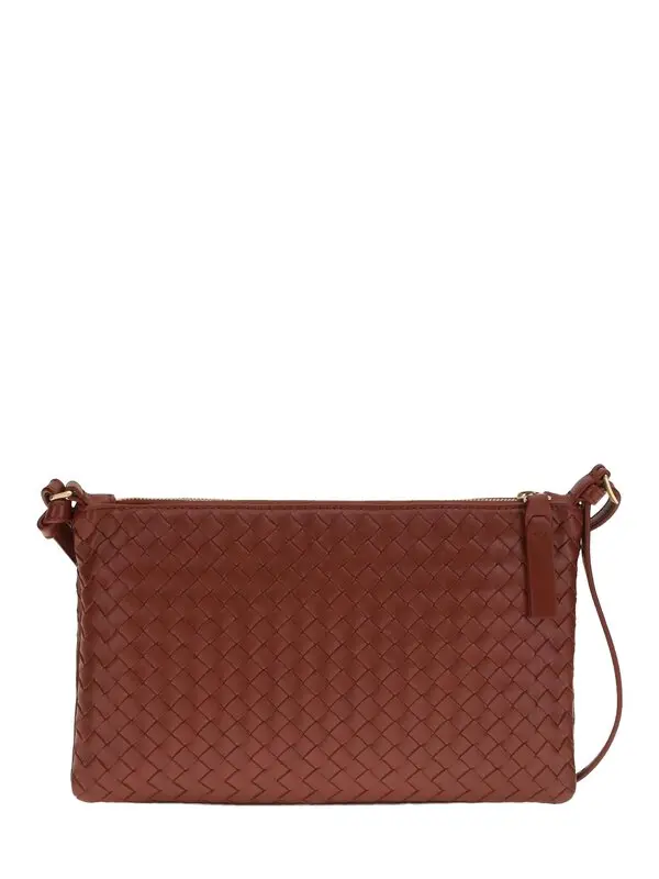 Bottega Veneta Intrecciato Shoulder Bag - Red