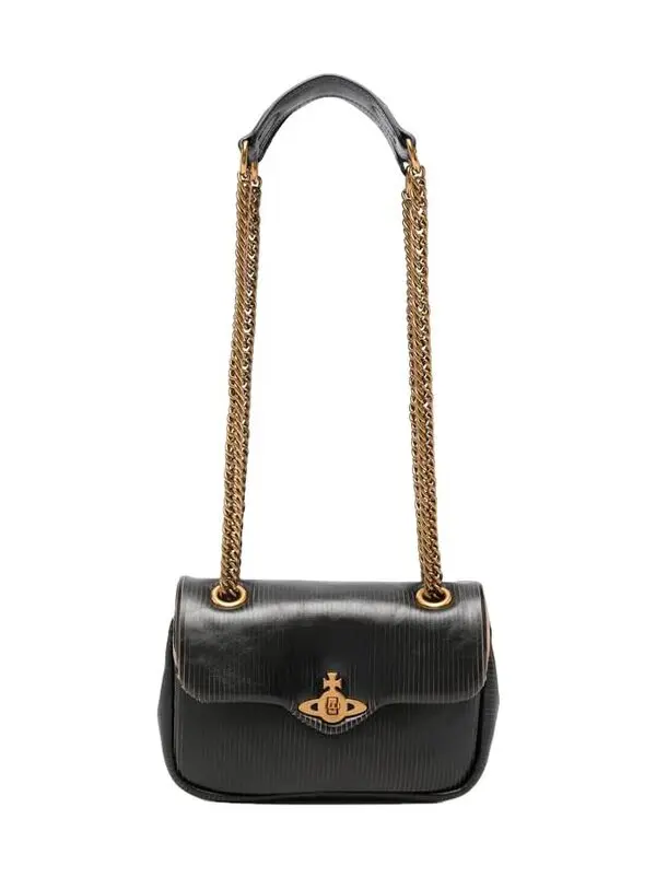 VIVIENNE WESTWOOD Calf Leather Shoulder Bag - Black