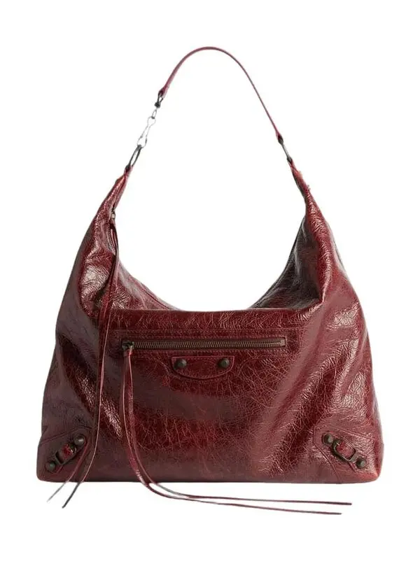 Balenciaga Leather Shoulder Bag - Red