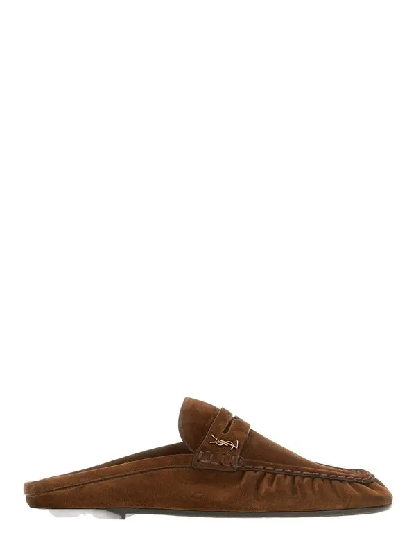 Saint Laurent Suede Slippers - Multicolor