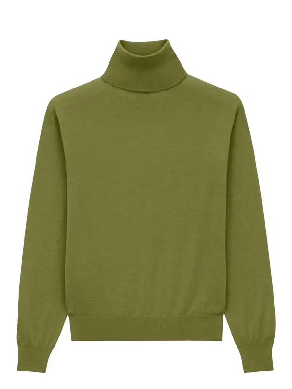 Saint Laurent Cashmere, Wool, And Silk Turtleneck - Green