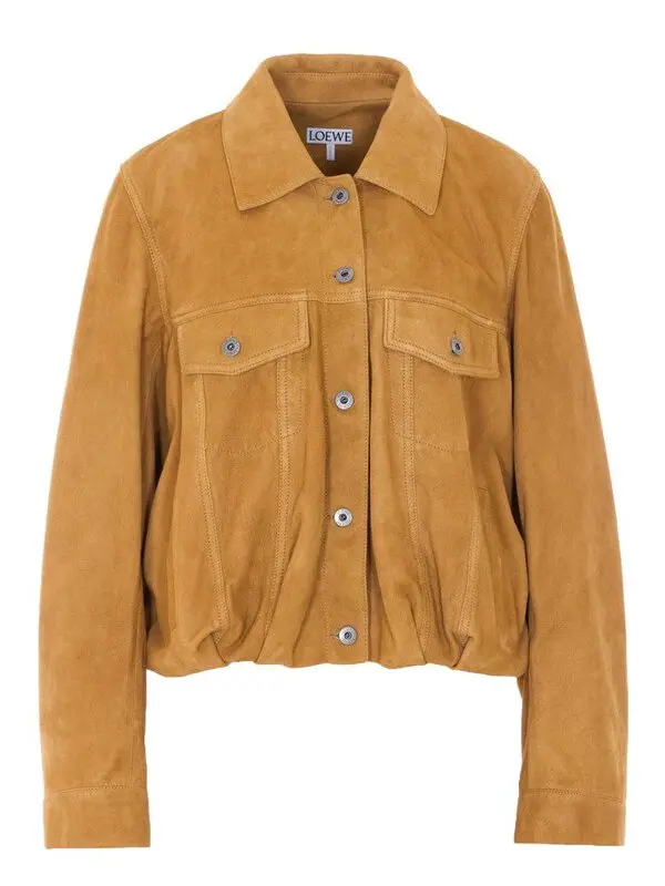 Loewe Suede Goatskin Jacket - Cream