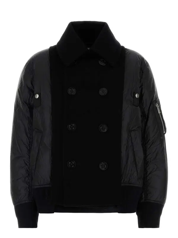 Sacai Nylon Sown Jacket - Black