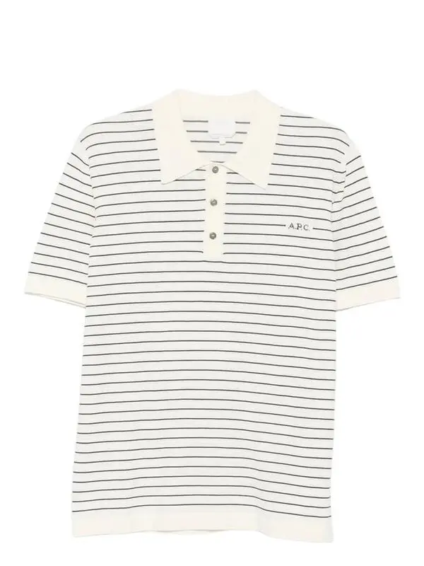 A.p.c. Neutrals Polo Shirts - Cream