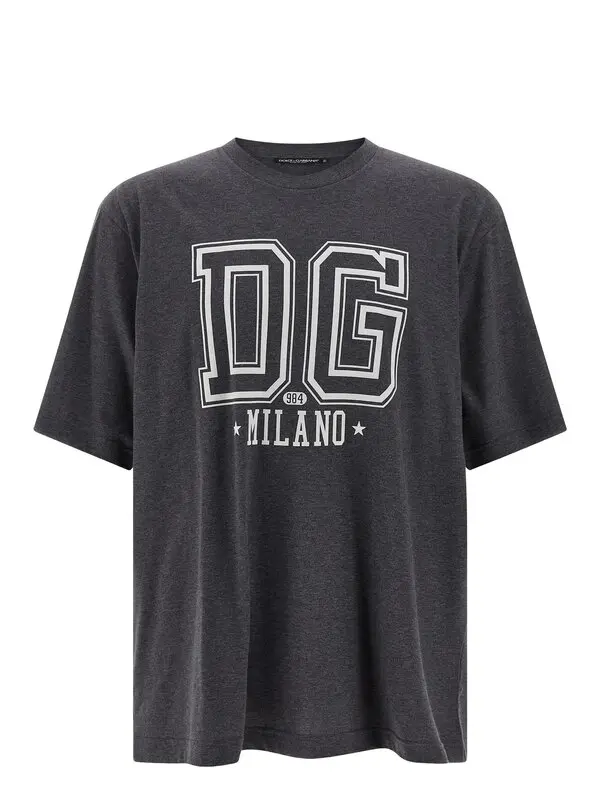 Dolce & Gabbana Flocked Print T-shirt - Gray