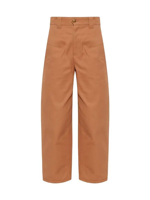Chloé Cotton Barrel Trousers - Multicolor