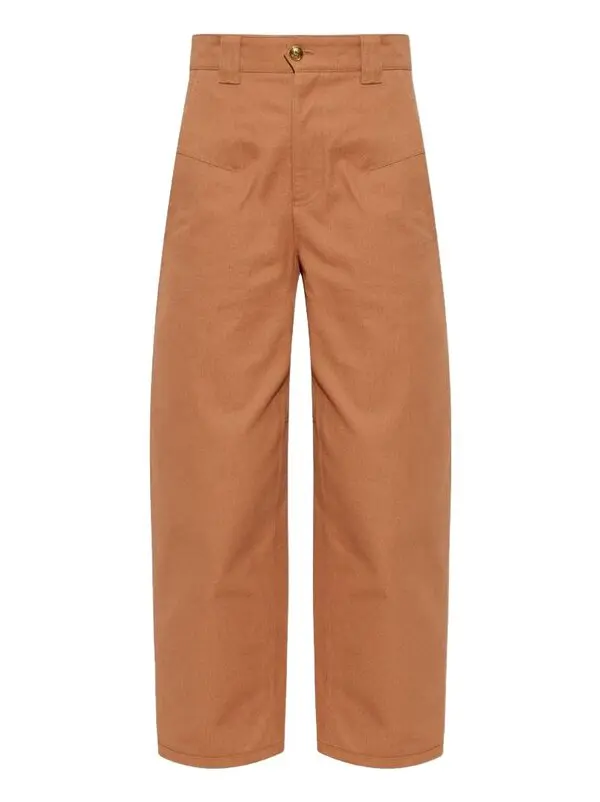Chloé Cotton Barrel Trousers - Multicolor