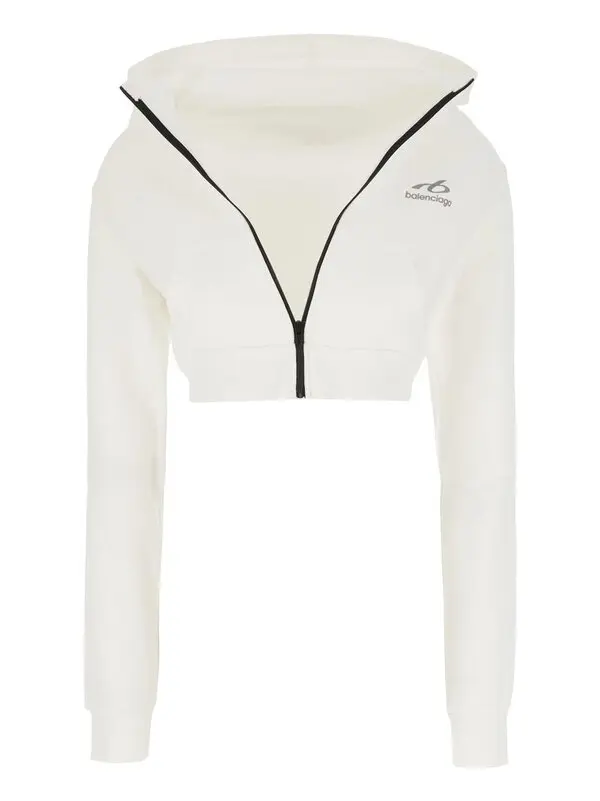 Balenciaga Cropped Zip-up Hoodie - Multicolor
