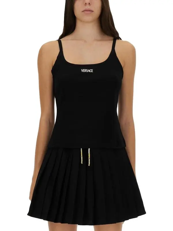 Versace Logo Tank Top - Black