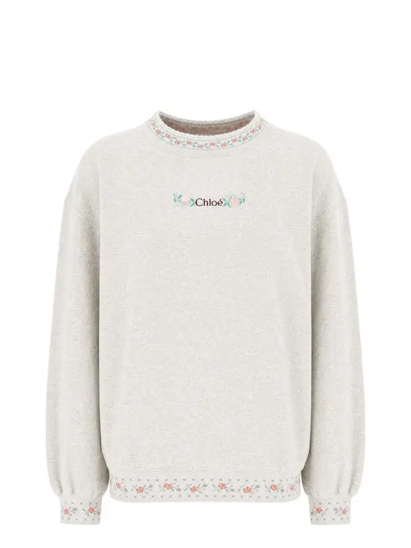 Chloé Embroidered Crewneck Sweatshirt - Multicolor