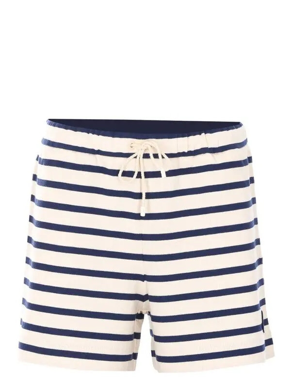 Moncler Logo Striped Shorts - Blue