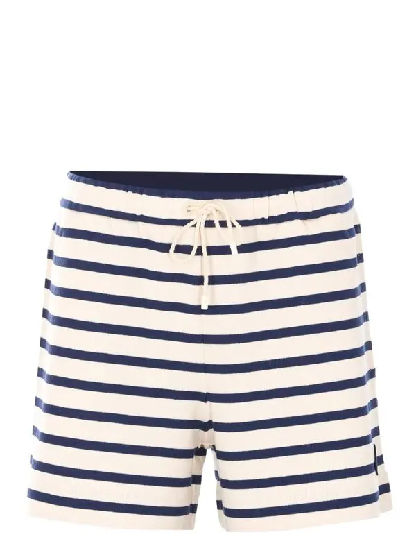 Moncler Logo Striped Shorts - Blue