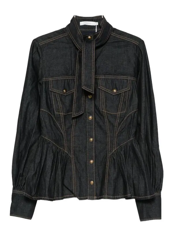 Zimmermann Denim Cotton Shirt - Multicolor