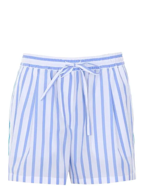 Dolce & Gabbana Striped Poplin Shorts - Blue