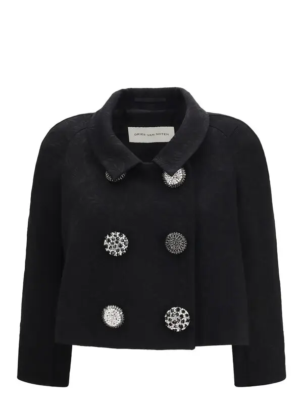 Dries Van Noten Cropped Jacket - Black