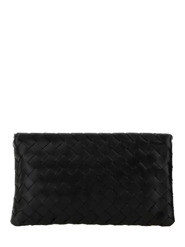 Bottega Veneta Intrecciato Leather Pouch - Black