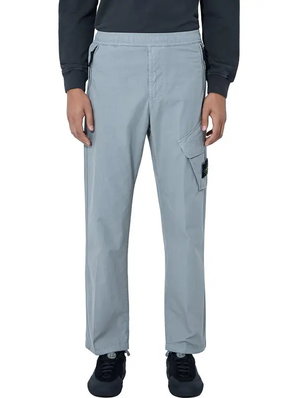 Stone Island Cargo Trousers With Elasticated Waistband - Gray