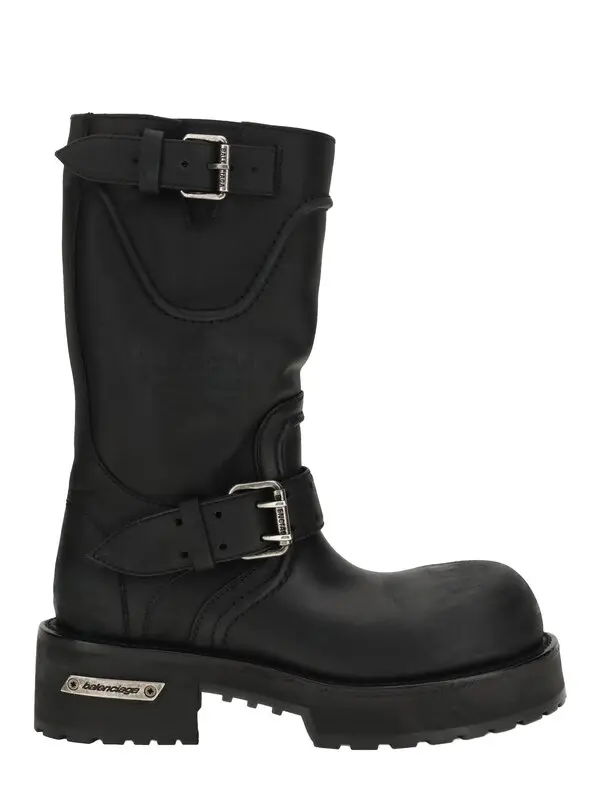 Balenciaga Venom Leather Boots - Black