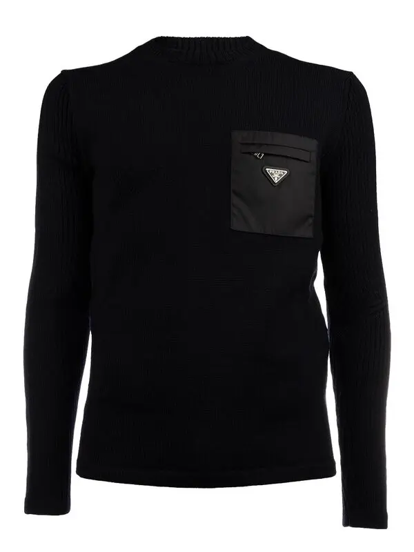 Prada Long Sleeve Crew Neck Knitwear - Multicolor