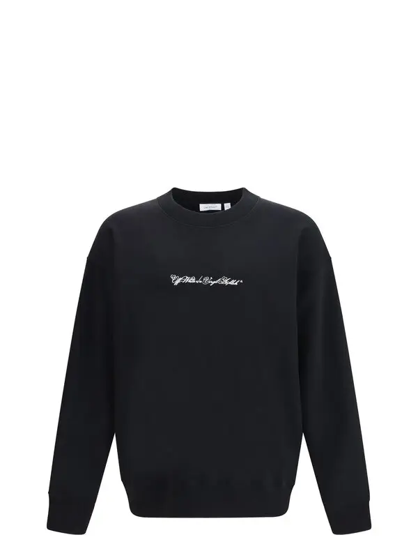 Off-White Script Arrow Crewneck Sweatshirt - Black