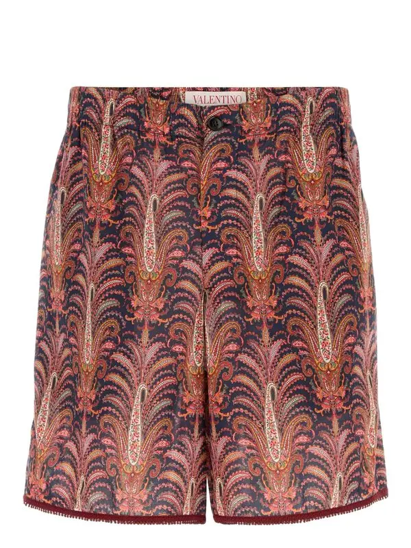 Valentino Garavani Printed Cotton Bermuda Shorts - Multicolor