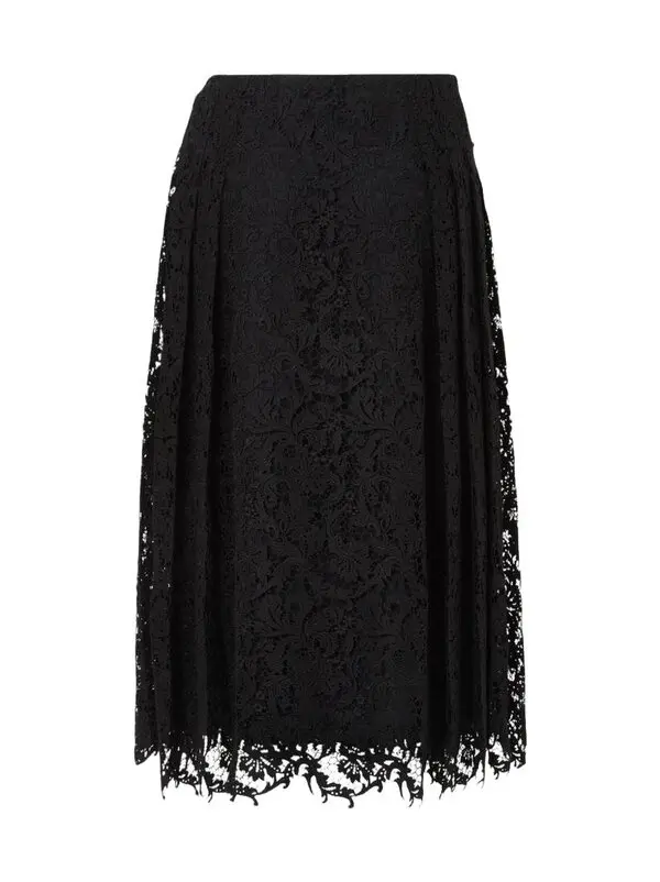 Fendi Macramé Lace Midi Skirt - Multicolor