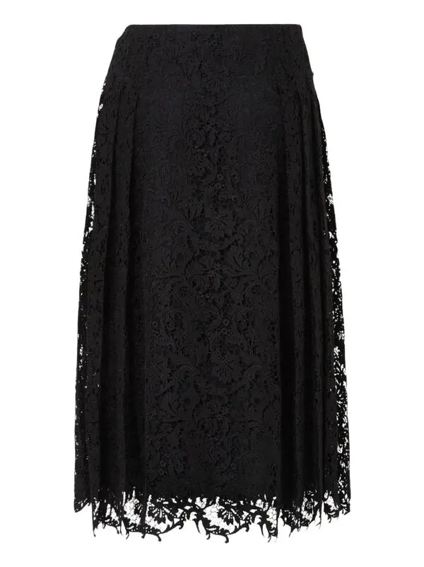 Fendi Macramé Lace Midi Skirt - Multicolor