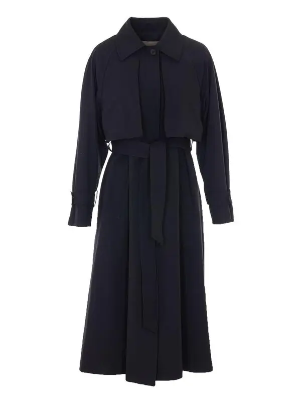 Herno Fresh Crinkle Woven Trench - Black