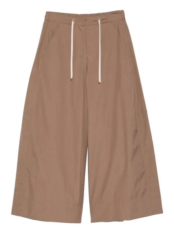 Max Mara Cotton Wide-leg Trousers - Multicolor