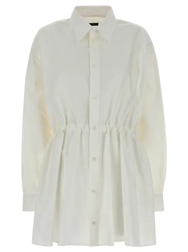 Balenciaga Poplin Shirt Dress - White
