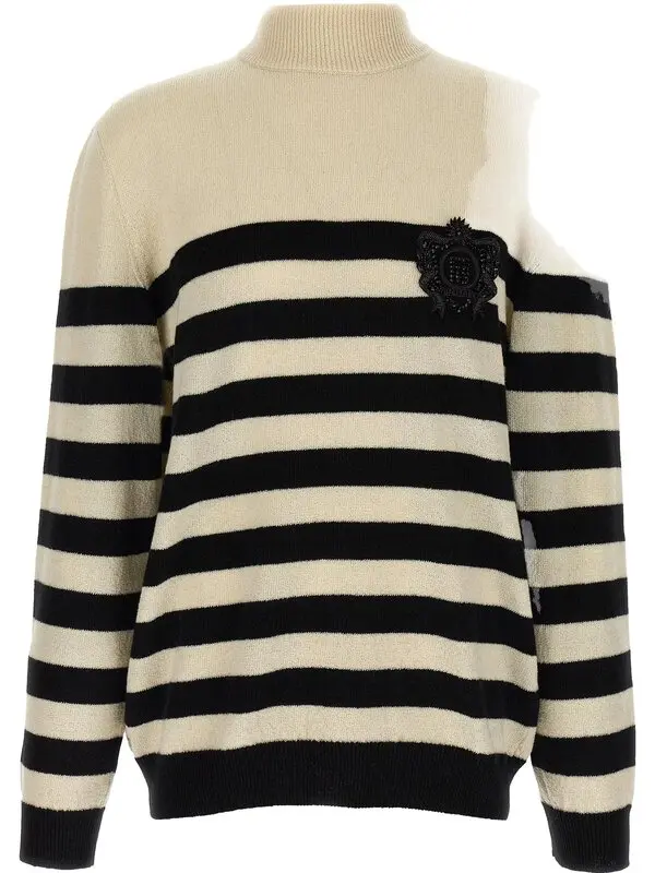 Balmain Striped Wool And Cashmere Sweater - Multicolor