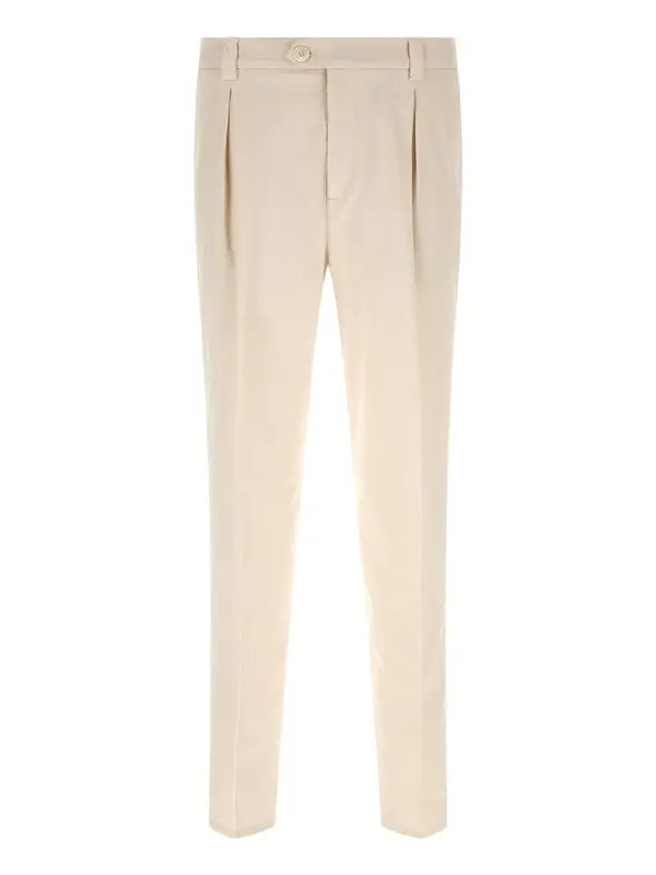 Brunello Cucinelli American Pima Cotton Pants - White