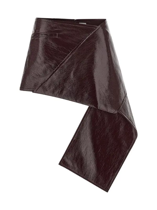 COURREGES Fold Vinyl Mini Skirt - Multicolor