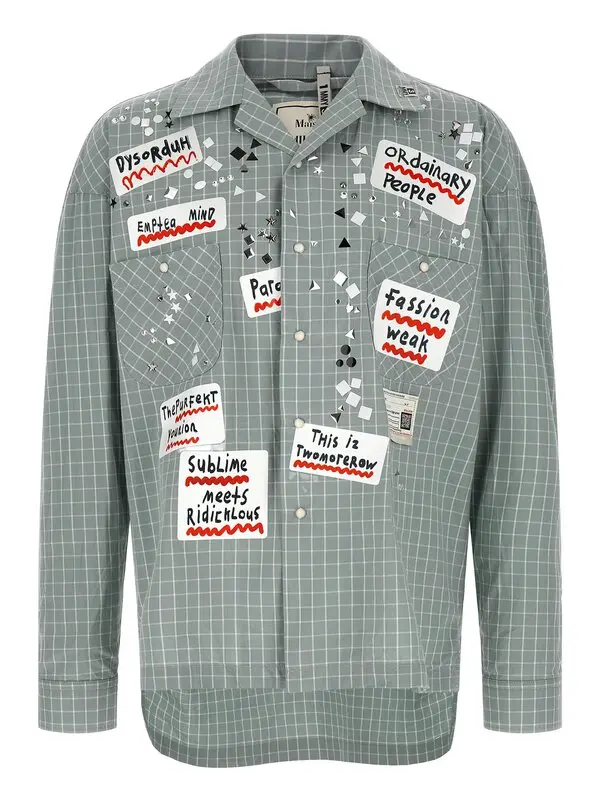 Mihara Yasuhiro Shirt Adhesive Decorations - Blue