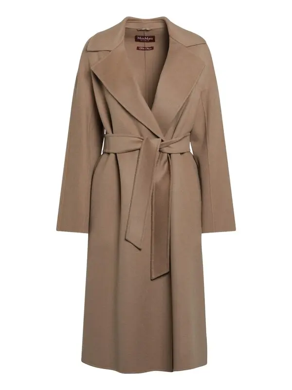Max Mara Belted Wool Blend Coat - Brown
