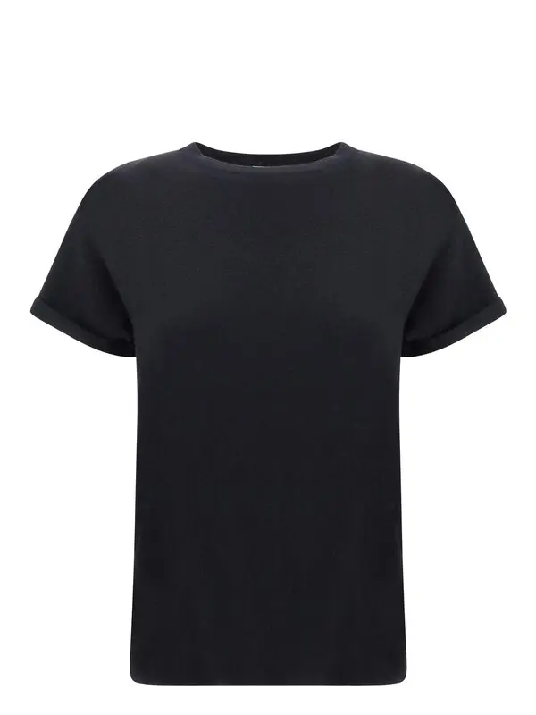 Brunello Cucinelli Cashmere Glitter T-shirt - Black