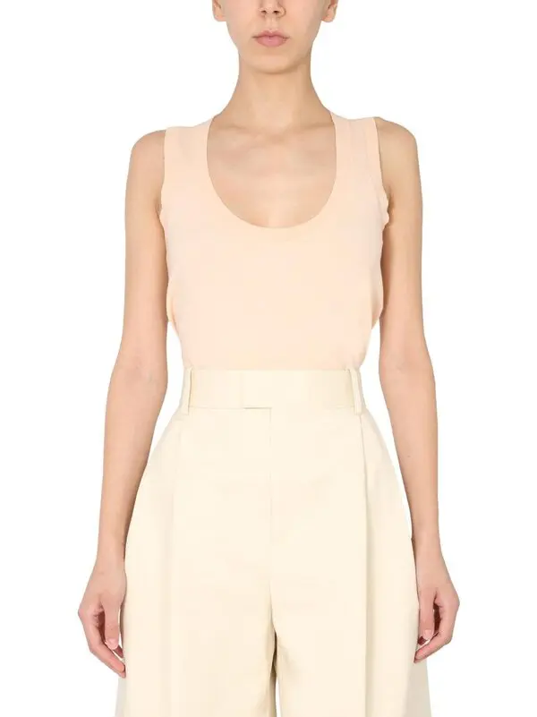 Bottega Veneta Sleeveless Round Neck Sweater - Pink