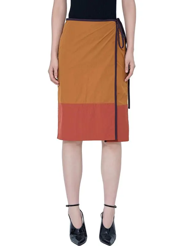 Saint Laurent Wrap-tie Skirt - Orange