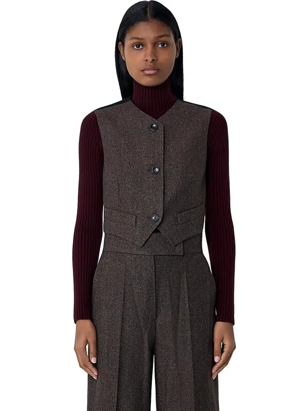 Max Mara Wool Waistcoat - Brown