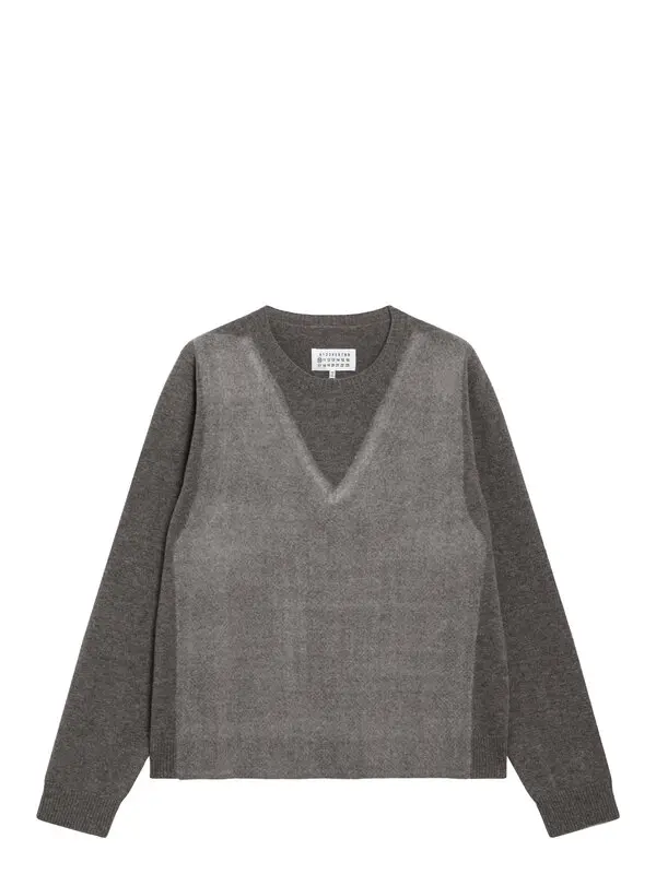 MAISON MARGIELA Lambswool Memory Of Crewneck Sweater - Cream