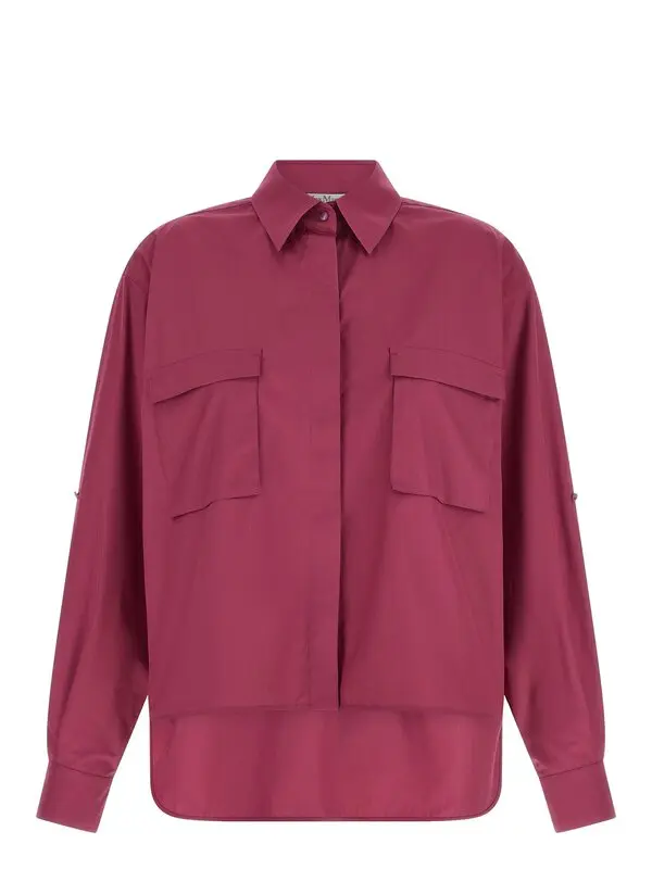 Max Mara Oversized Cotton Shirt - Pink